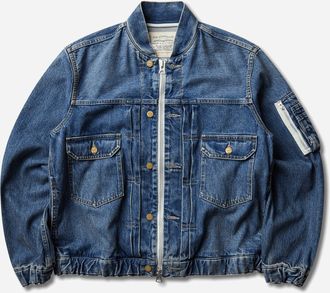 Levi's Men s sacai Blouson Jacket Washed Indigo