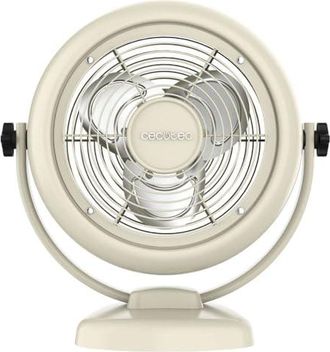 Cecotec Tischventilatoren EnergySilence 800 RetroDesk Beige, 20 W Leistung, Durchmesser 20 cm, einstellbare Neigung, 3 aerodynamische Fl&uuml;gel, 2 Geschwindigkei