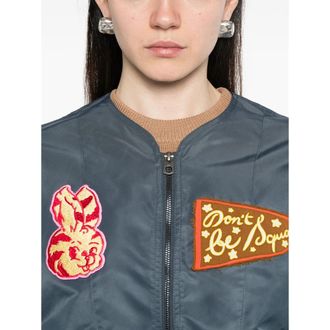 Kenzo Blue Badge Appliqu&eacute; Bomber Jacket - Blue