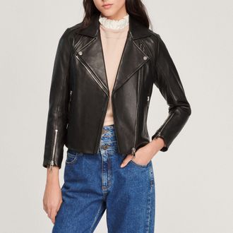 Sandro Blouson aus Leder