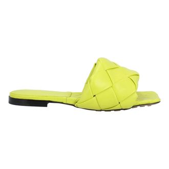 Bottega Veneta Femme, Chaussures, Jaune, Taille: 36 EU Sandales en Cuir Tress&eacute;