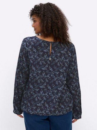 Sheego Klassische Bluse Tunika Langarm