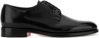 Santoni richelieus lac&eacute;es &agrave; bout rond - Noir