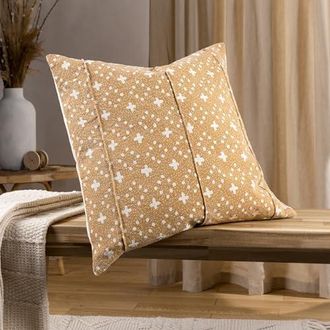 furn. Yard Helm Organic Look Cotton Polyester Filled Cushion - Twin Pack