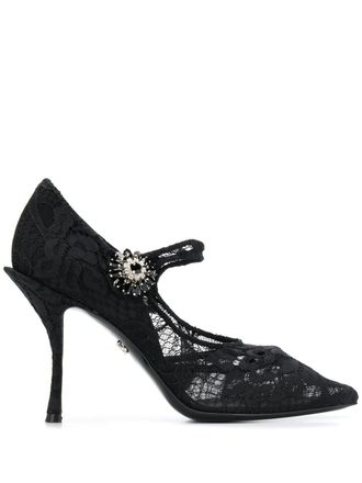 Dolce & Gabbana escarpins Mary Jane &agrave; lacets - Noir