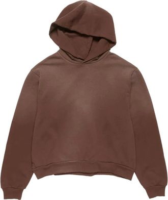 Acne Studios Femme, Sweatshirts et sweats &agrave; capuche, Brun, Taille: 38/40 FR Fleece Logo Sweat &agrave; capuche