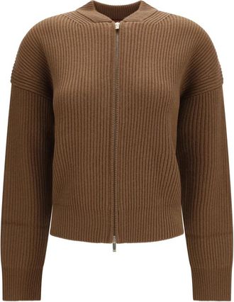 Max Mara Carnet Rippstrick-Cardigan - - Knitwear - Damen - Braun - L