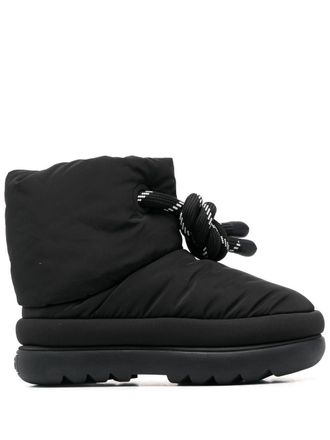 UGG bottes lac&eacute;es &agrave; semelle &eacute;paisse - Noir