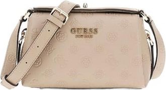 Guess Damen Phoebe Mini Crossbody Bag Umhängetasche, Simply Taupe Logo