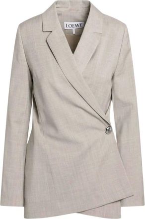 Loewe Femme, Vestes, Beige, Taille: 36 FR Veste Tailleur en Laine
