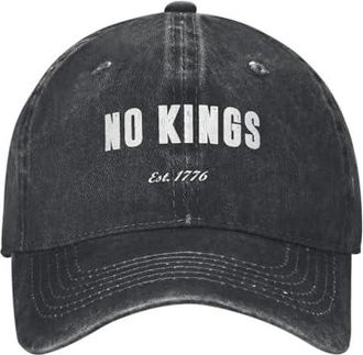 Generic Casquette Homme, Casquette de Baseball Spring No Kings Sun &agrave; Motif r&eacute;glable de Soleil, Casquettes Hip hop lav&eacute;es &agrave; Motif Unisexe pour Hommes, Casquett