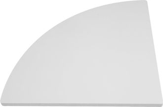 NUOBESTY Eckregal Satz 30cm Wei&szlig; Wandmontiertes Dreieckiges Wandregal F&auml;cherf&ouml;rmiger Aufbewahrungsst&auml;nder Platzsparend f&uuml;r K&uuml;che Schlafzimmer Bad B&uuml;ro