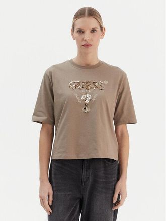 Guess T-Shirt V4YI06 I3Z14 Beige Regular Fit