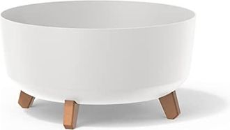 Prosperplast Wei&szlig;er Topf, ohne Tank, GRACIA Kollektion, 38 x 38 x 19,5 cm, Fassungsverm&ouml;gen 14,3 L