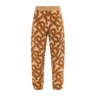 Burberry Homme, Pantalons, Brun, Taille: S Pantalon de surv&ecirc;tement en laine &agrave; motif monogramme