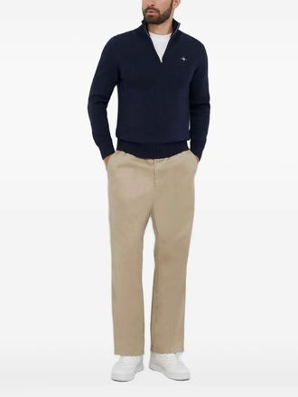 GANT pull à logo brodé - Noir