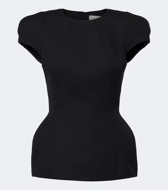 Magda Butrym Wattiertes Top aus Seide und Cashmere