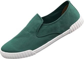 Generic Chaussures de course classiques &agrave; enfiler pour homme - En toile - Douces et confortables - Chaussures de sport plates - Sans mains - Respirantes et co