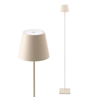 Sigor Nuindie Stehleuchte - Dimmbare LED Akku-Stehlampe Indoor & Outdoor, IP54 spritzwassergesch&uuml;tzt, H&ouml;he 120 cm, aufladbar mit Easy Connect, 12 h Leuchtda