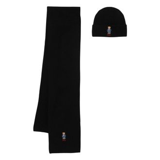 Polo Ralph Lauren Ensemble cadeau &eacute;charpe et bonnet - Homme - Accessoires - Noir - Taille: ONE Size