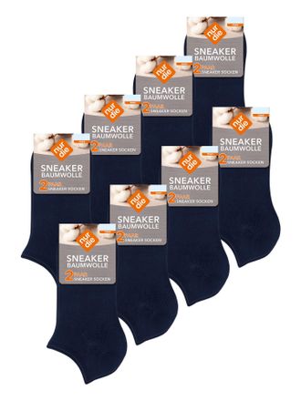 Nur Die 16er-Pack Sneakersocken Baumwolle Basic Unifarben