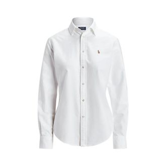 Polo Ralph Lauren Femme, Blouses et Chemises, Blanc, Taille: 44 FR Oxford Long Sleeve Shirt