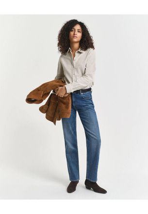 GANT Damen Bluse REG CORD SHIRT Regular Fit aus Baumwolle