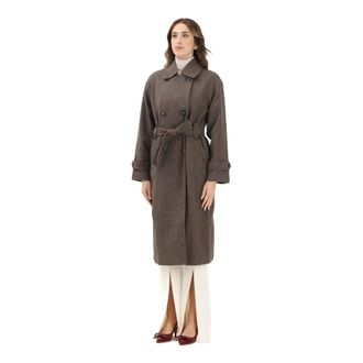 Only Only, Femme, Manteaux, Brun, Taille: 44 FR Manteau Long Crois&eacute;