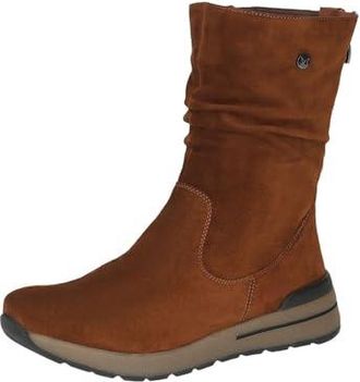 Caprice Bottines Plates pour Femme 9-25412-43 Botte mi-Mollet, Nut Suede, 39 EU Large