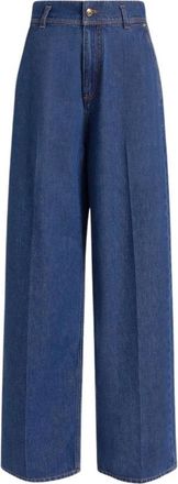 Alberta Ferretti Femme, Jeans, Bleu, Taille: 38 FR Jean Jambe Large