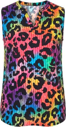 Angel Of Style Longbluse Bluse &auml;rmellos farbiges Leomuster