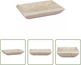vidaXL vidaXL Marmor Waschbecken Creme - Waschbecken Creme 50x35x10 cm Marmor