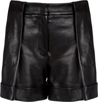 Balmain Femme, Shorts, Noir, Taille: 36 FR Short en agneau pliss&eacute;