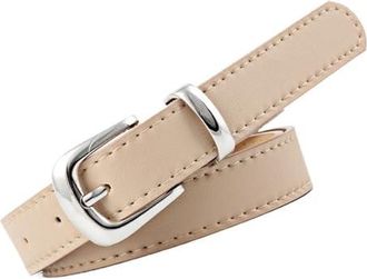 Generic Ceintures pour femmes en cuir PU simple boucle en métal ceinture filles robe jean pantalon ceinture ceinture pour femme marque de luxe designer, Boucl