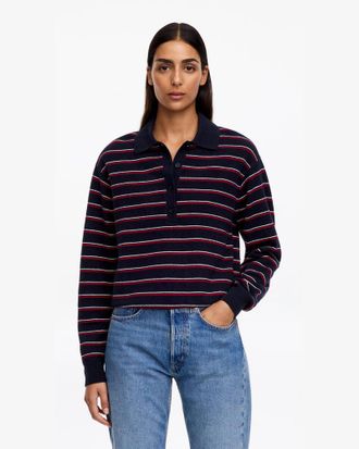 Arket Polopullover Aus Weicher Merinowolle -Blau