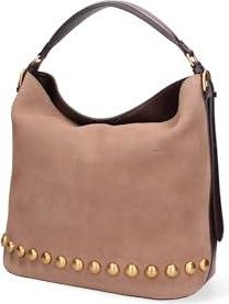 Gave Lux Sac &agrave; bandouli&egrave;re en cuir v&eacute;ritable pour femme Made in Italy 31x31x15 cm GLX222239323FBG, taupe, Taille unique