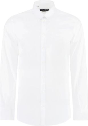 Dolce & Gabbana Homme, Chemises, Blanc, Taille: 2XL Cotton Shirt