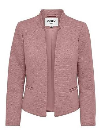 Only Only ONLADDY-Linea L/S Short Blazer CC TLR, Blazer aux Femmes, Withered Rose/Detail:Melange, L EU