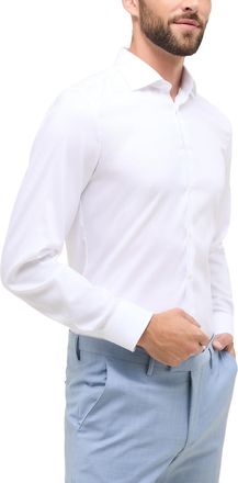 Eterna Slim Fit Performence Hemd Langarm New Kent Stretch wei&Atilde; Gr&ouml;&szlig;e 41