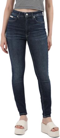 Calvin Klein Damen Jeans Hose High Rise Ankle Skinny Fit, Blau (Denim Dark), 30W