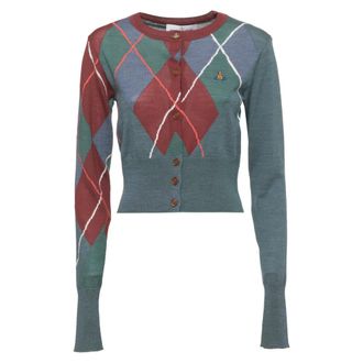 Vivienne Westwood Argyle Cropped Cardigan - - Knitwear - Damen - Mehrfarbig - XS