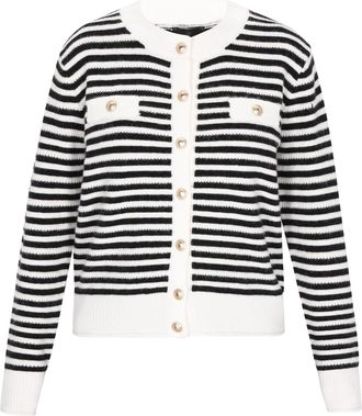 Dreimaster Dreimaster Strickjacke Frauen schwarz/offwhite
