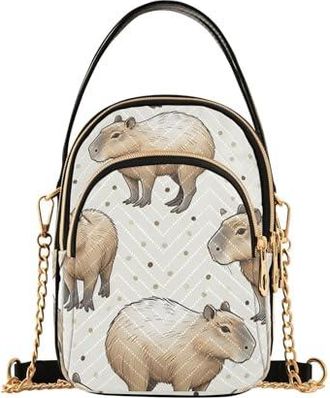 Mnsruu Sac à bandoulière Capybara pour femme, sac à dos à bandoulière avec sangle réglable