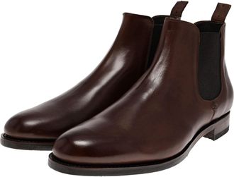 Sendra Boots Herren Chelsea Boots 10615 Tom Stiefelette Leder Schuhe Braun 45 EU