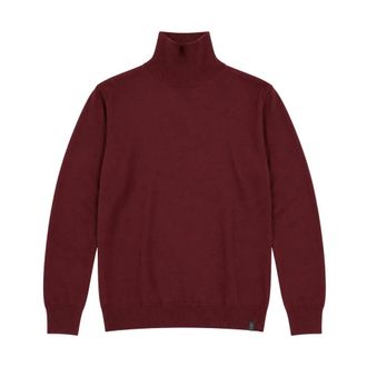 Fay Col roul en laine m&eacute;rinos - Homme - Pulls - Rouge - Taille: XL