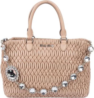 Miu Miu Crossbody Bags - Miu Miu Quilted Leather Crystal Handbag - Gr. unisize - in Rot - für Damen