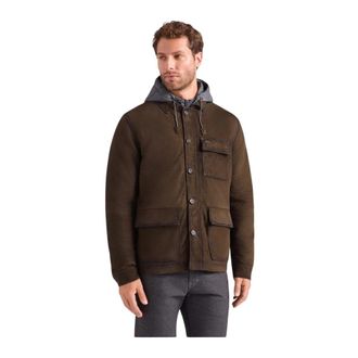 Harmont & Blaine Wildlederjacke mit Nylon-Innenjacke - - Jackets - Herren - Gr&uuml;n - XL