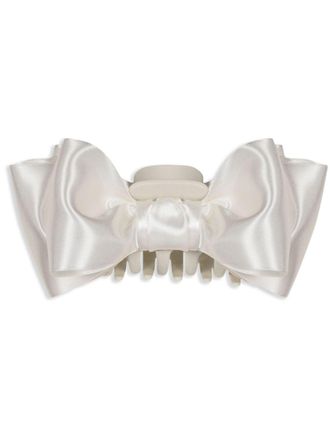 Jennifer Behr barrette noeud Agatha - Blanc