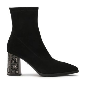 Kazar Stiefel aus Stretchstoff mit verziertem Absatz - - Shoes - Damen - Schwarzk - 36 EU