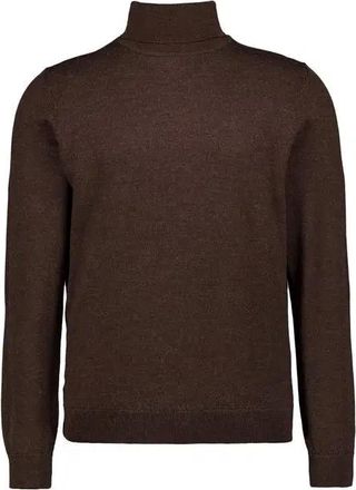 Fynch-Hatton Fynch-Hatton Herren Rollkragenpullover braun Merinowolle unifarben